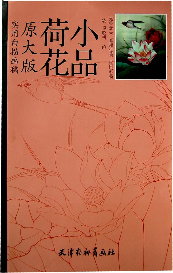 实用白描画稿 荷花小品 李晓明 绘
