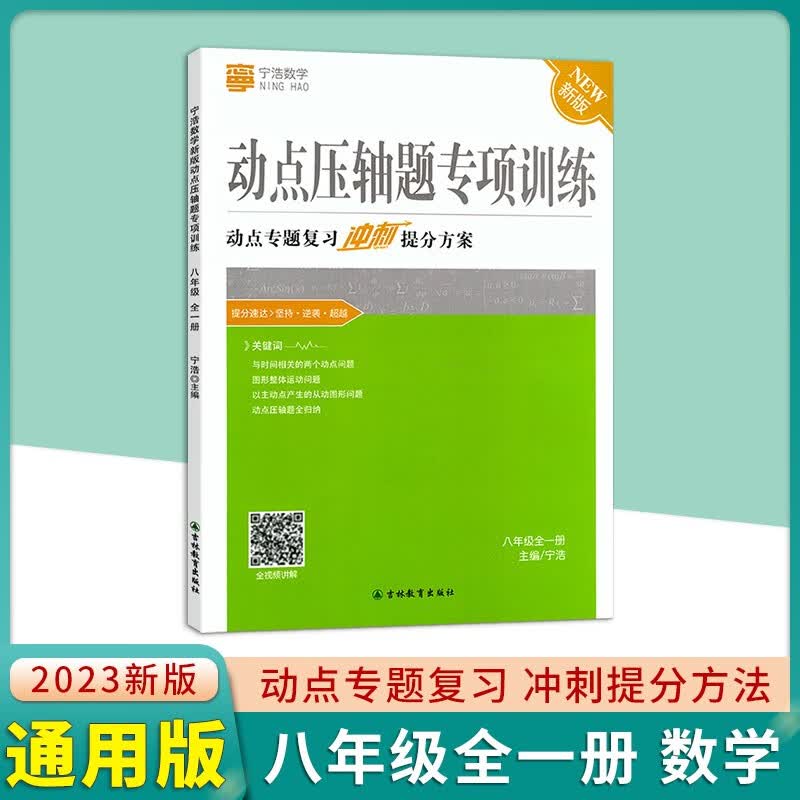 计算天天练动点压轴题专项训练宁浩数学专题复习冲刺提分方案八8年级全一册通版初中数学运算能手八年级高效 动点压轴题八年级 八年级/初中二年级