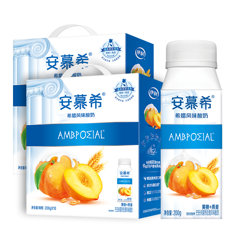PLUS会员:安慕希 黄桃燕麦酸奶200g*10盒*2箱，79元包邮（折39.5元/箱）—— 慢慢买比价网