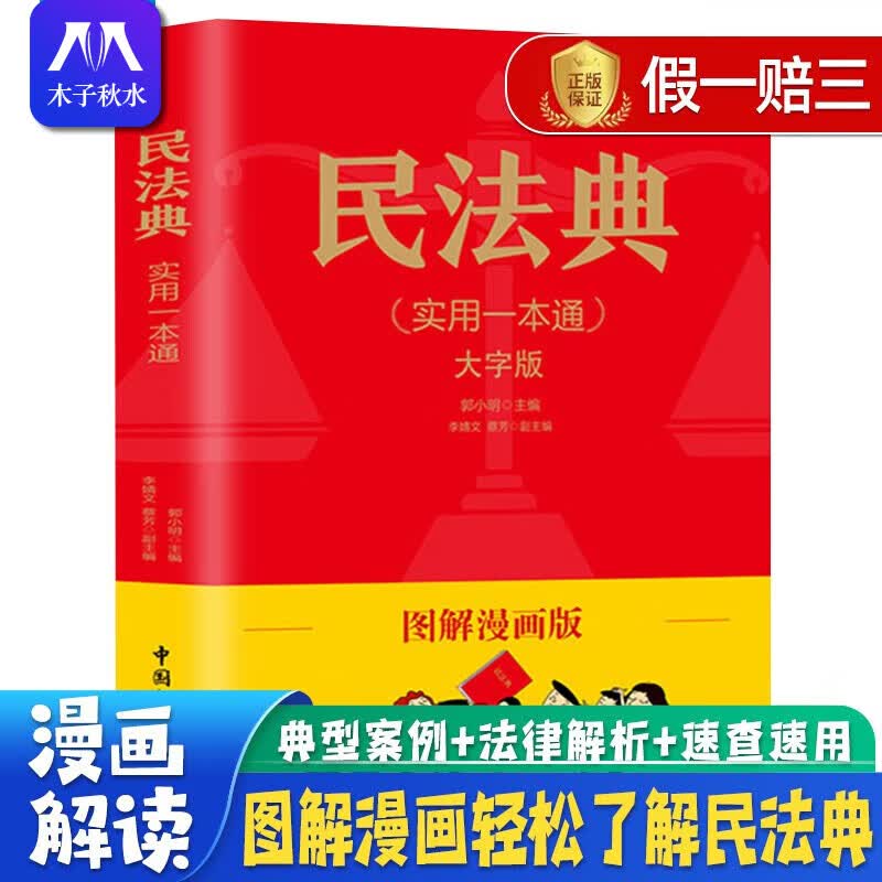 图解民法典漫画版2021年版民法典 新版法律常识一本全理解 经济常识一本全 法律刑法合同法婚姻法 实用一本通