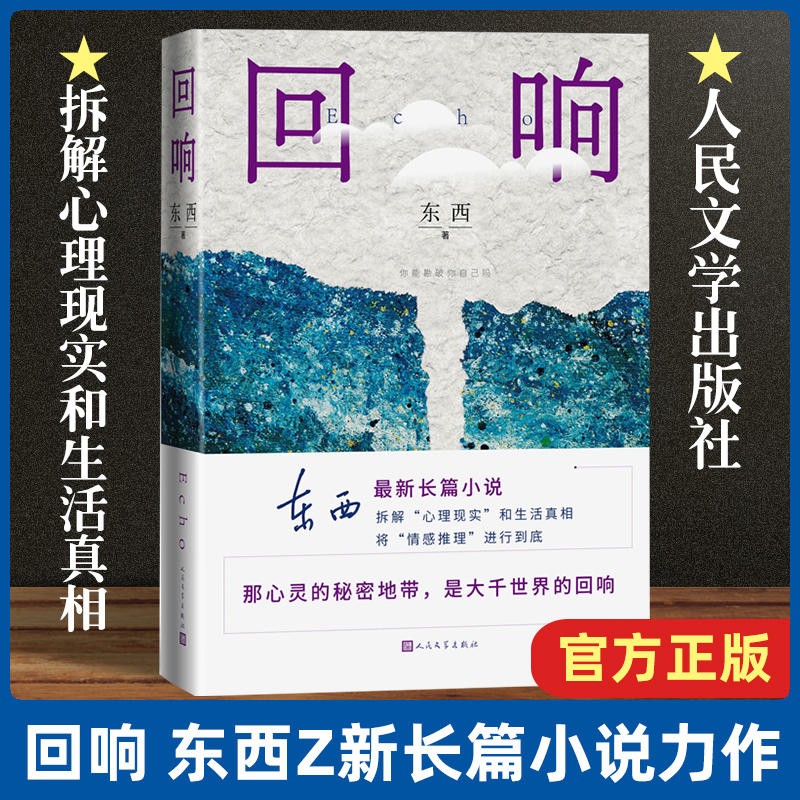 回响 东西长篇力作 拆解心理现实和生活真相+情感推理 侦破推理小说模式中国现当代文学 书籍书人民文学出版社
