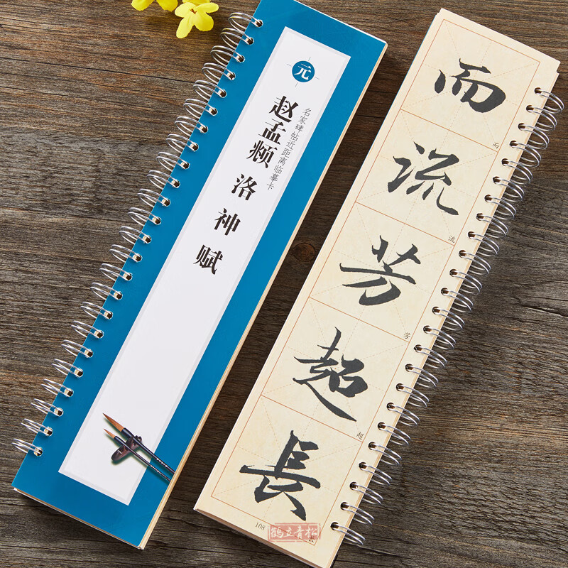 赵孟頫洛神赋 米字格放大名家碑帖近距离临摹字卡 赵孟俯行书毛笔 赵孟頫洛神赋书法字卡