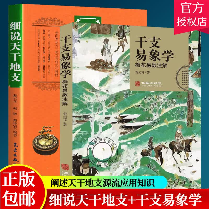 包邮 2册 细说天干地支+干支易象学：梅花易数注解