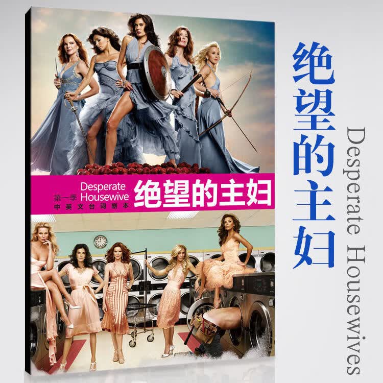 绝望的主妇1-8季全集中英文对照台词A4剧本定制送视频音频mp3 中英文对照第六季1本