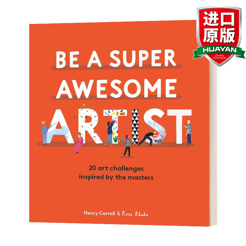 Be a Super Awesome Artist 英文原版 成为超棒艺术家 20个受大师启发的艺术挑战 英文版 进口英语原版书籍