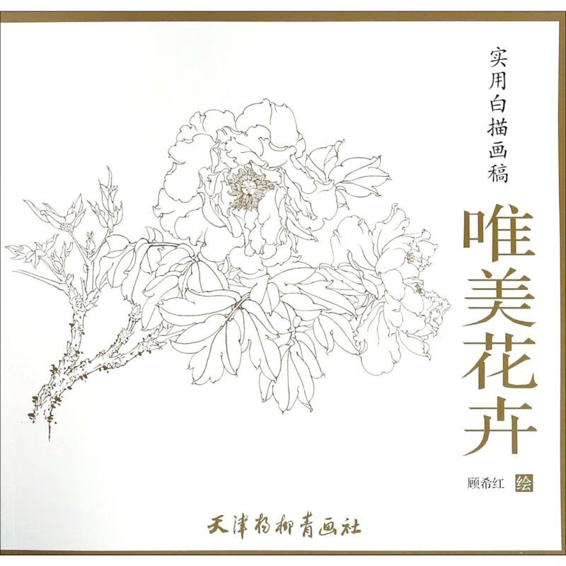唯美花卉(实用白描画稿)