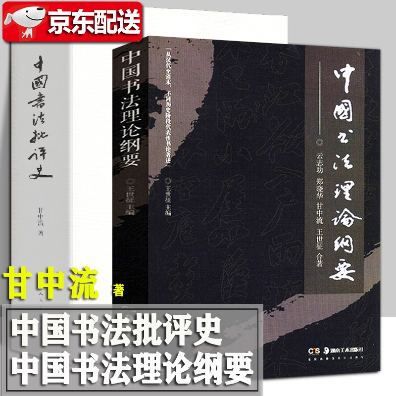 中国书法批评史+中国书法理论纲要【两册套装】甘中流 了解书法理论体系与历史 中华文化文字知识古代书法赏析大全