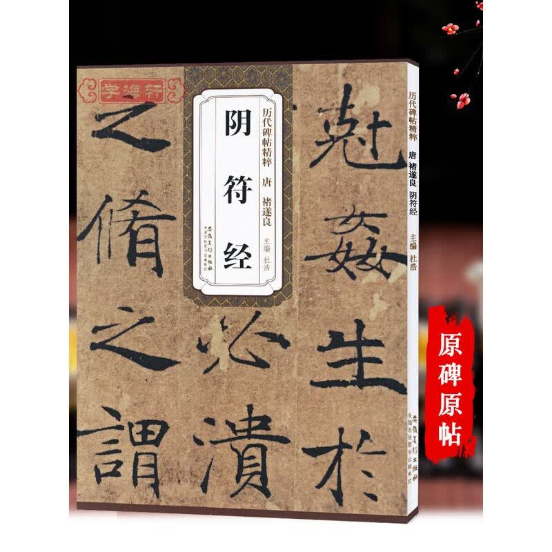 唐褚遂良阴符经历代碑帖杜浩褚体楷书毛笔字帖软笔书法学生临摹帖练习古帖简体旁注碑贴书籍安徽美术出版社