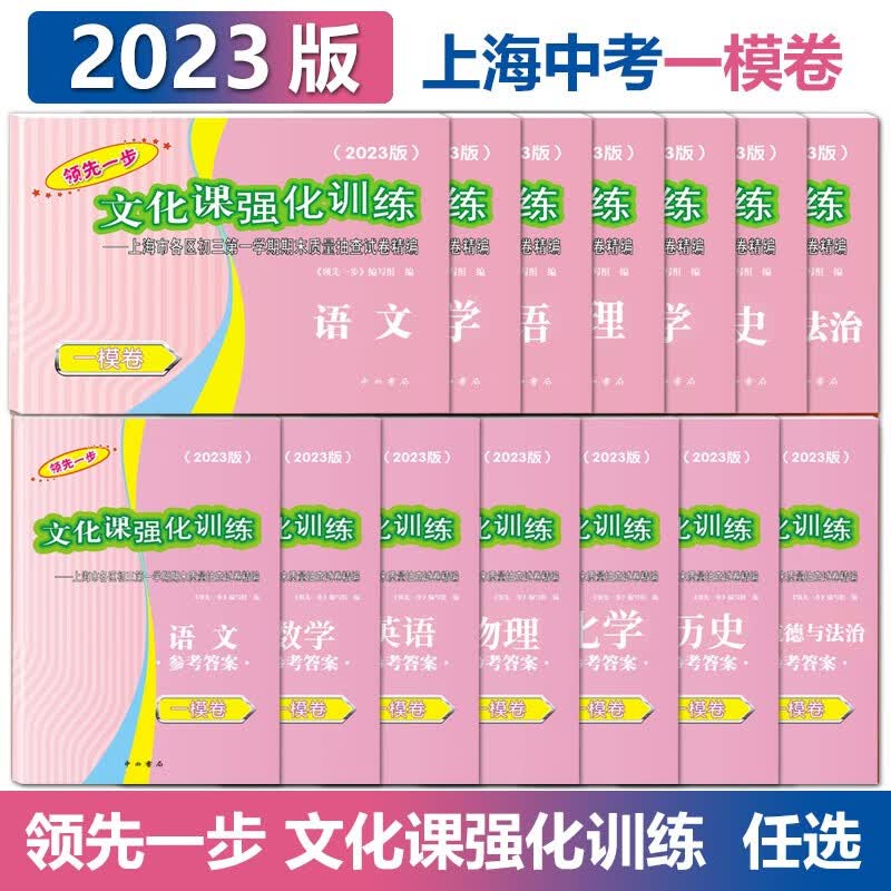 【可选】2023版领先一步中考一模卷 语文数学英语物理化学 文化课强化训练 上海市各区期中期末质量抽查模拟试卷 2023中考一模《数学》试卷+答案