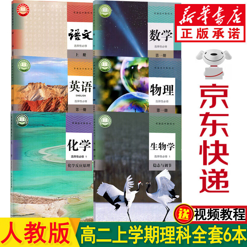 2023新版高中人教版语文A版数学英语物理化学生物选择性必修1第一册课本教科书全套共6本高二上册理科选修1全套6本教材
