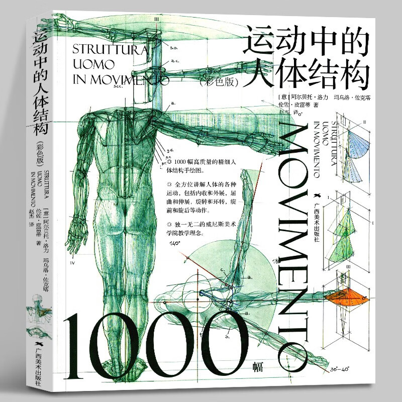 【现货】运动中的人体结构（彩色版）人体绘画技法 [意] 阿尔贝托·洛力，玛乌洛·佐克塔，伦佐·皮雷蒂