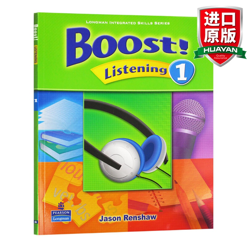 英文原版 培生朗文中学英语教材 听力强化训练1 Boost Listening L1级 听力练习技能 全英文版