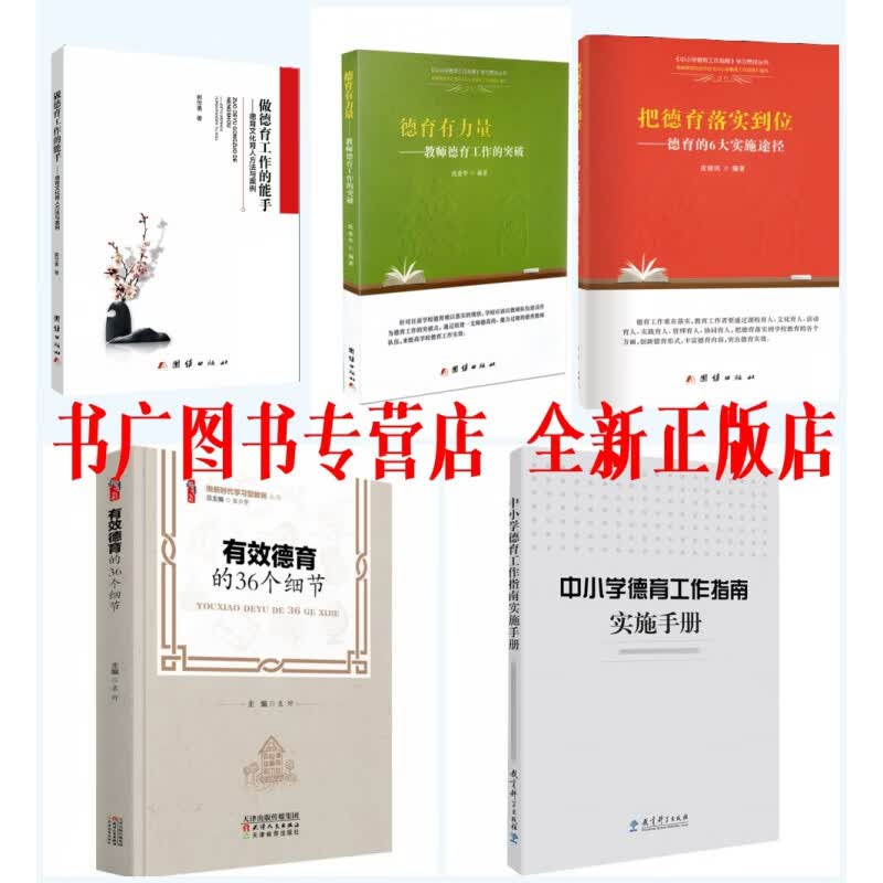 【全5册】做德育工作的能手+把德育落实到位+德育有力量+有效德育的36个细节+中小学德育工作指南实施