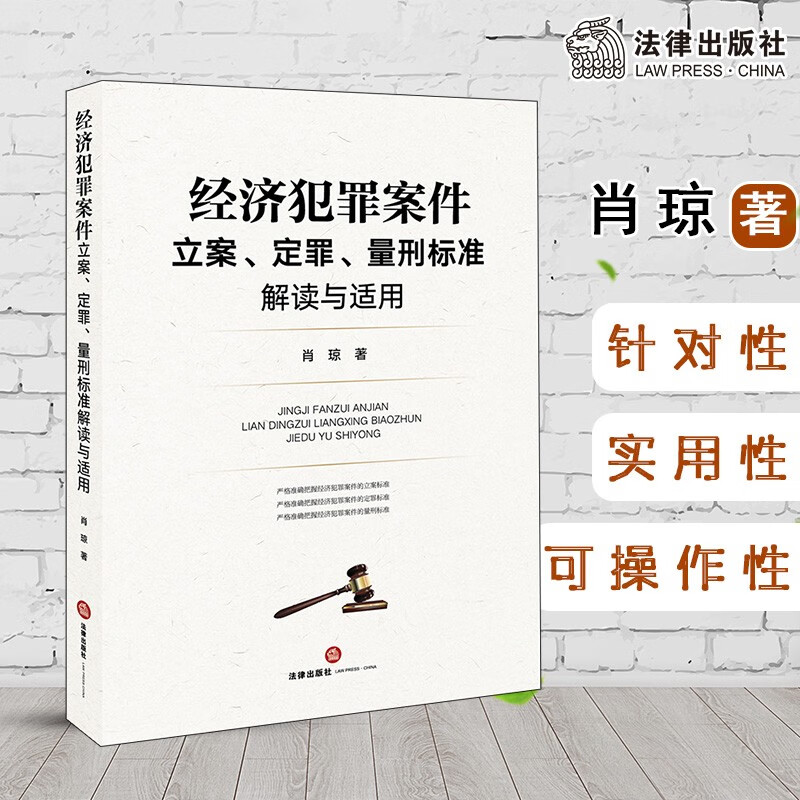 2020新书 经济犯罪案件立案、定罪、量刑标准解读与适用 肖琼 法律社 职务侵占罪立案标准定