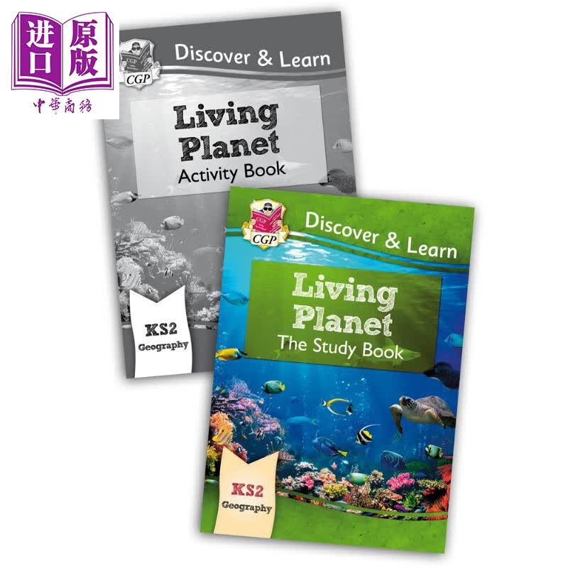英国CGP原版 KS2 Discover Learn Geography Living Planet 探索学习活动套装2册 地理 地球生命活动 小学3-6年级