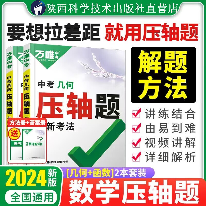 2024万唯中考几何压轴题初中几何模型数学专题训练初二初三八九年级中考必刷题真题试卷专项初中数学总复习资料万唯中考旗舰店万维教育 中考数学压轴题【几何+函数】