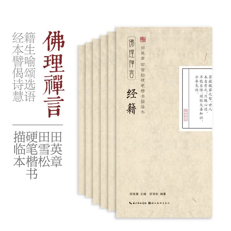 6册田英章田雪松硬笔楷书描临本佛理禅言经籍偈颂譬喻慧语本生诗选抄经心经六祖坛经钢笔字帖书【内边泛黄不影响正常使用】
