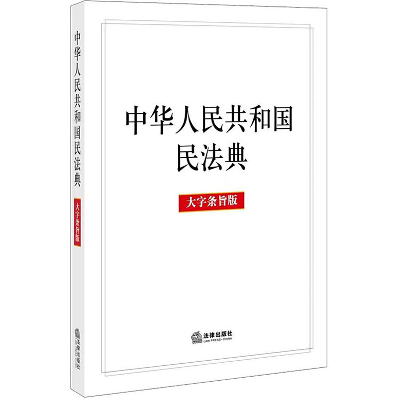 中华人民共和国民法典 大字条旨版 eg