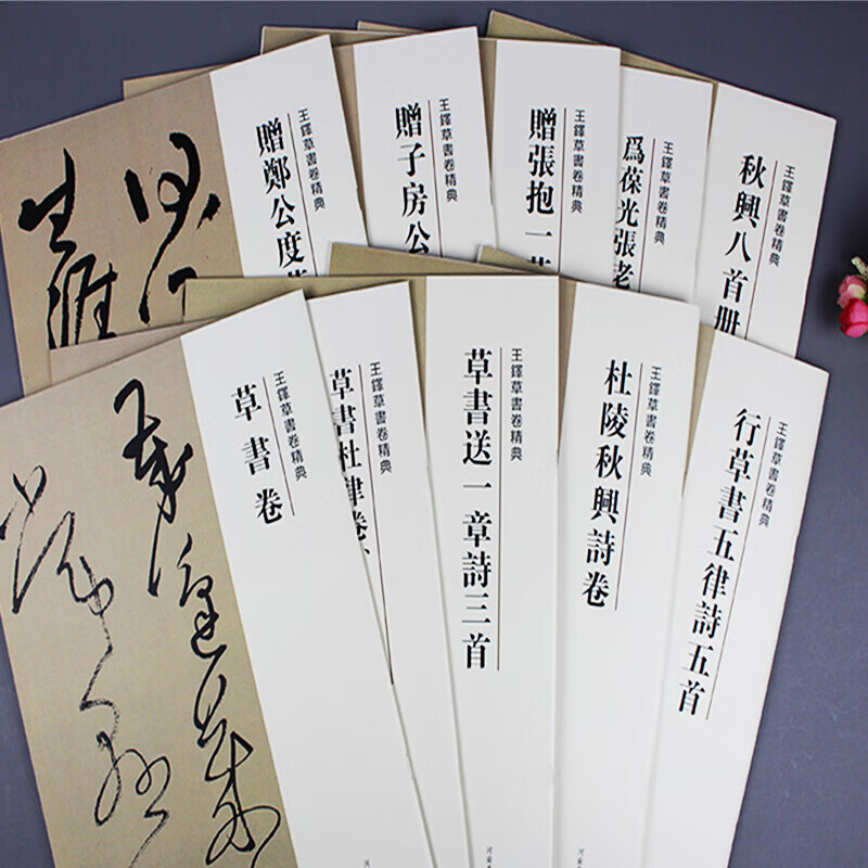 王铎草书卷精典 套装10册 王铎草书卷繁体译文 王铎毛笔字帖碑帖 书法临摹练习古帖墨迹拓本