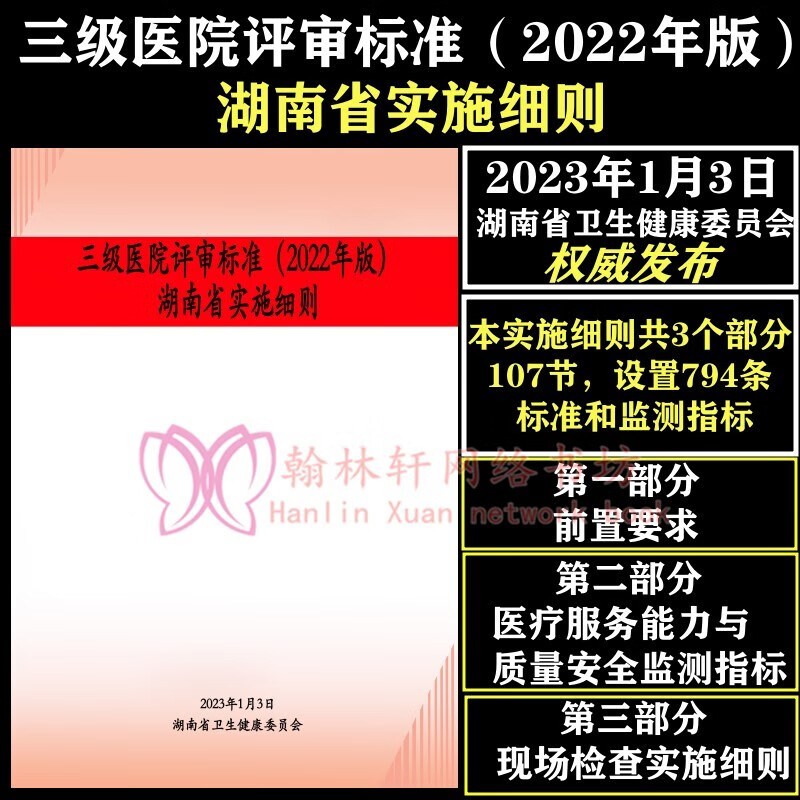 2022年版三级医院评审标准湖南省实施细则释义 迎检实用指南 思路