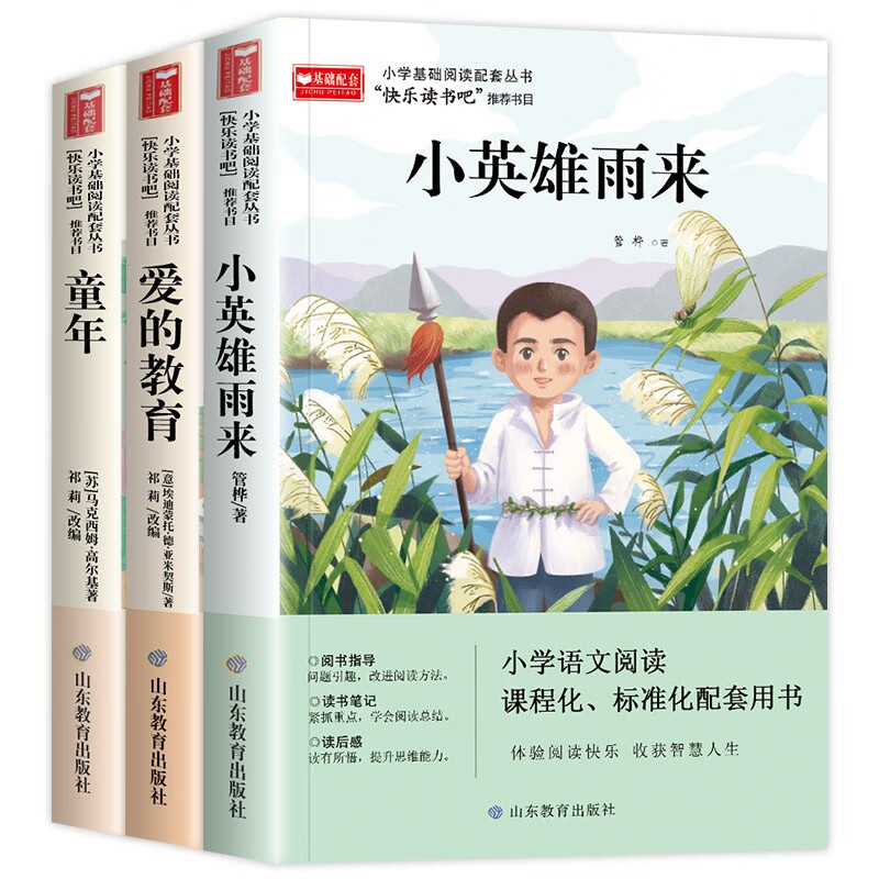 快乐读书吧六年级上（全3册）爱的教育+童年+小英雄雨来