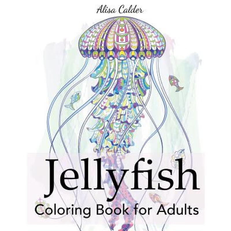 现货 Jellyfish Coloring Book for Adults