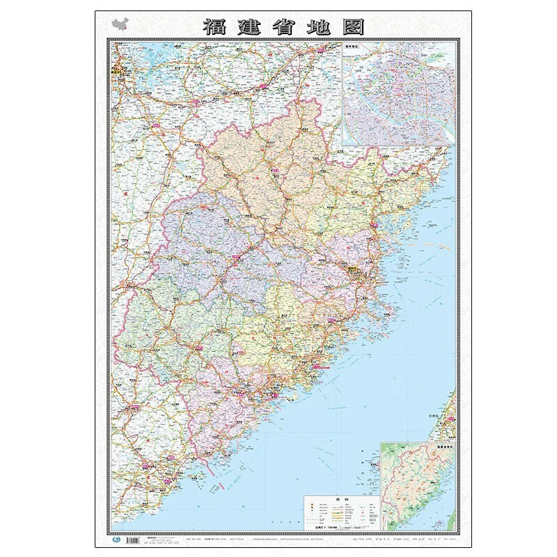 中国地图分省墙贴儿童房平面防水贴纸床头背景世界地图墙面装饰品 福建省地图 大