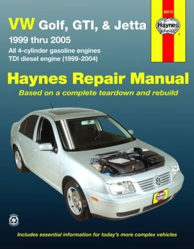 Volkswagen VW Golf, GTI, & Jetta (1999-2005)& TDI diesel (1999-2004) Haynes Repair Manual