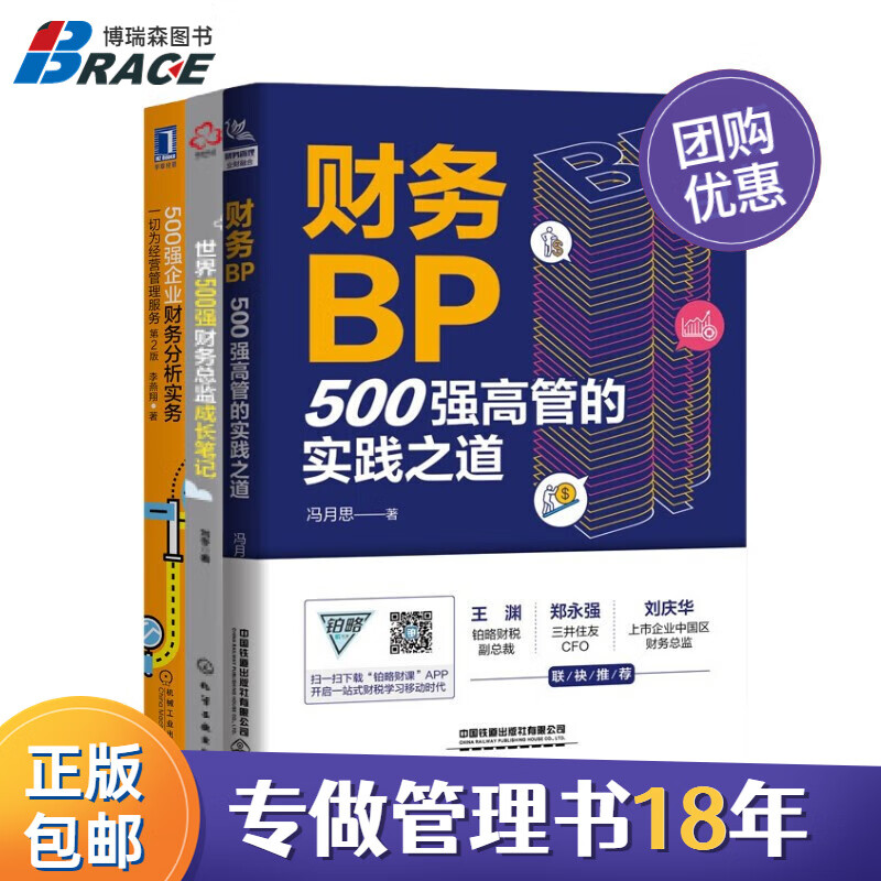 500强企业财务实践3本套：财务BP：500强高管的实践之道+世界500强财务总监成长笔记+500强企业财务分析实务 博瑞森C/企业预算书籍团购送人