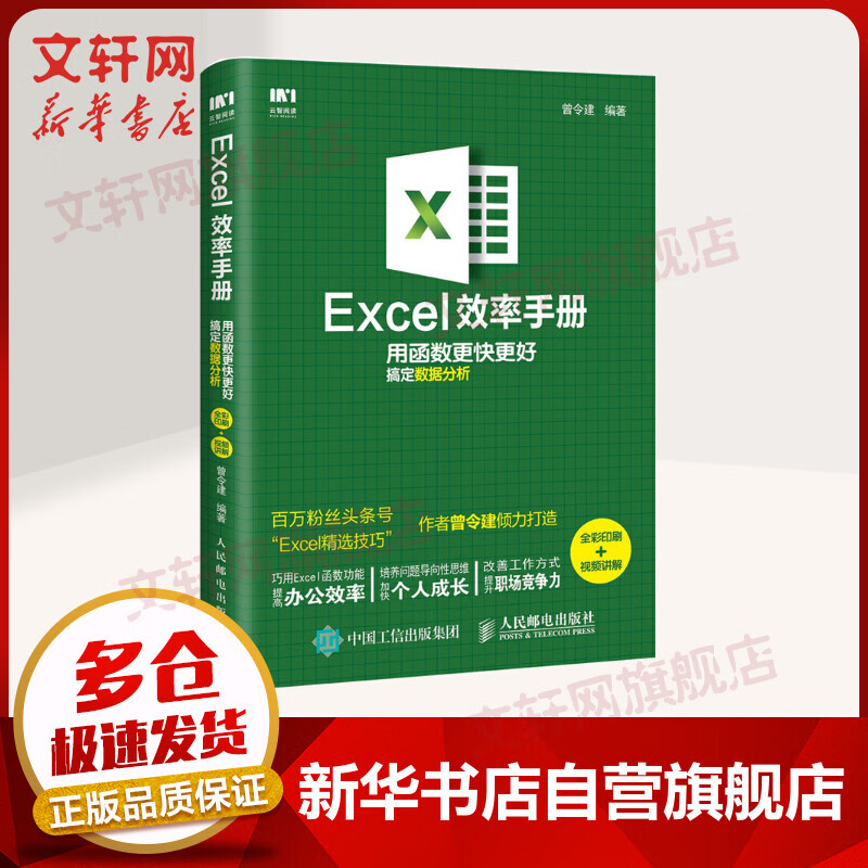 EXCEL效率手册:用函数更快更好搞定数据分析(全彩印刷+视频讲解)
