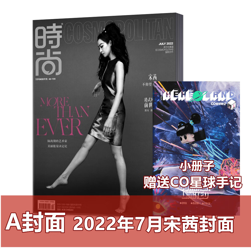 时尚伊人COSMO杂志2022年1--12月+21年1-11月李冰冰/龚俊/刘诗诗/ 2022年7月A 宋茜封面