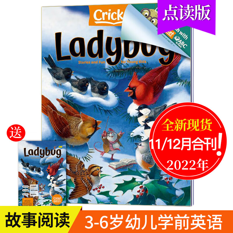 【点读版/送音频/送导读手册】LADYBUG 儿童杂志 3-6-9岁幼儿英语课外阅蟋蟀童书2023年期刊杂志 2022年11.12月刊