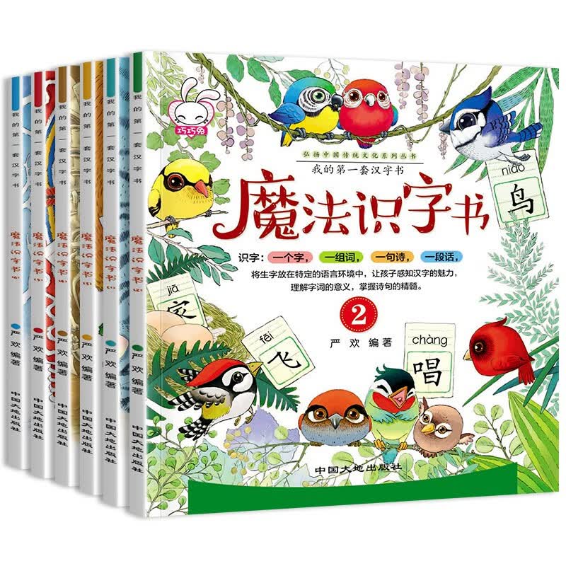 魔法识字书（全6册）有声伴读注音版 我的第一套汉字书弘扬传统文化幼儿认字启蒙