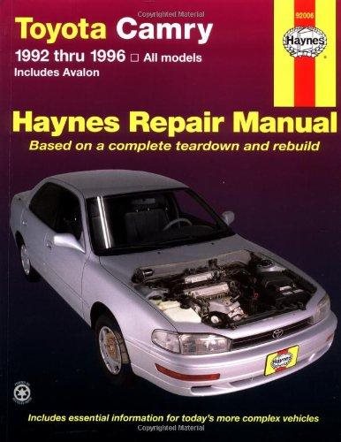 Toyota Camry (1992-1996) & Avalon (1995-1996) Haynes Repair Manual (USA)