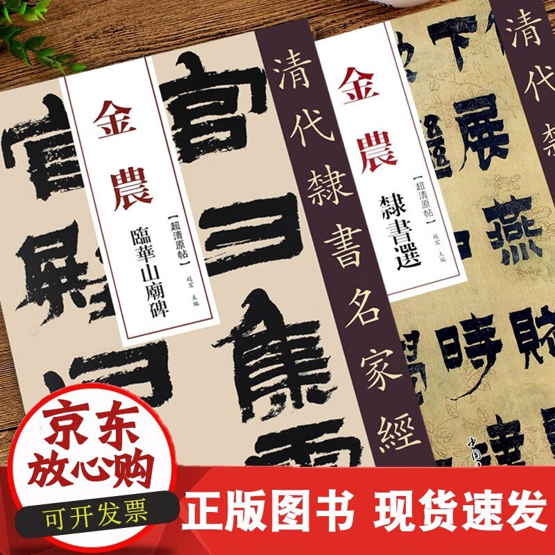 C 金农书法全集 金农临华山庙碑 金农隶书全2册 零基础自学入门篆刻书法字帖集字古诗 毛笔书法大全书法字帖