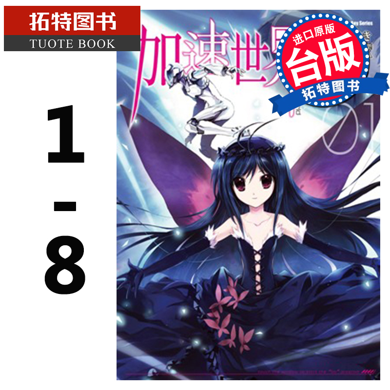 预售 加速世界 1-8完 角川 漫画套书 进口原版书