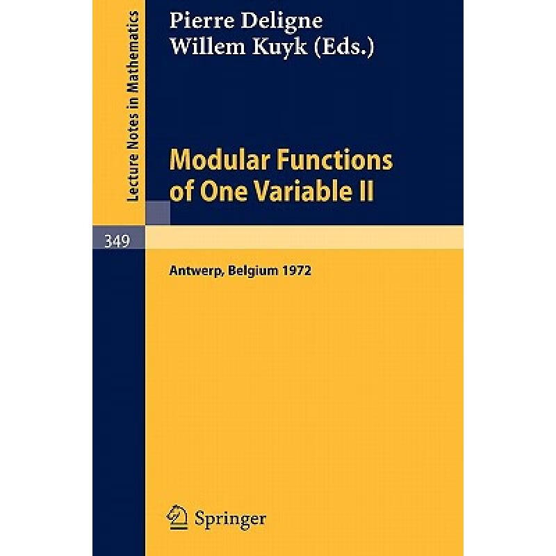 Modular Functions of One Variable II : Proce...