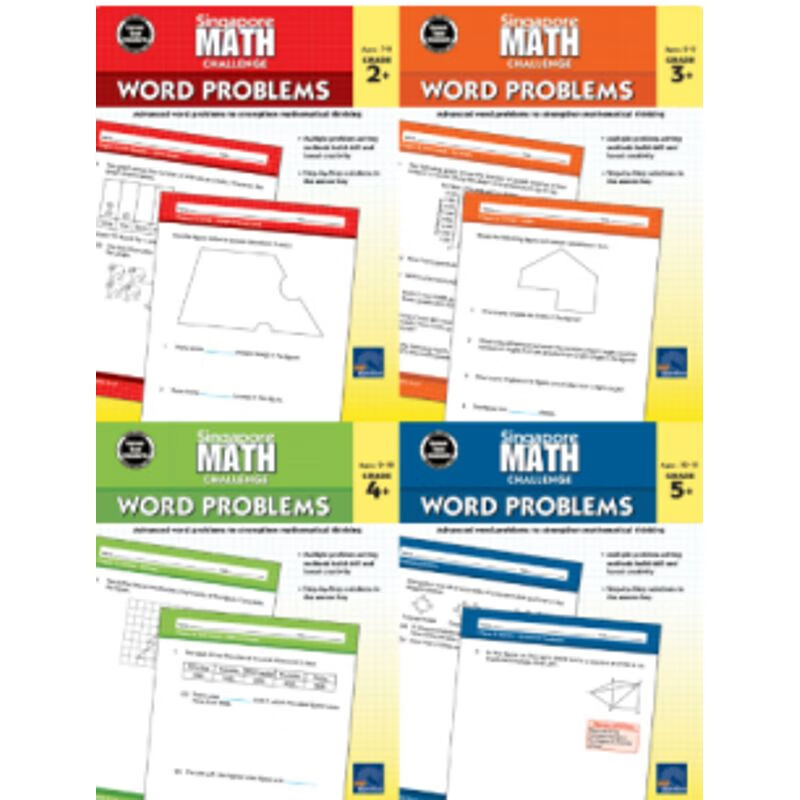 Singapore Math Challenge Word Problems 含答案 共4册