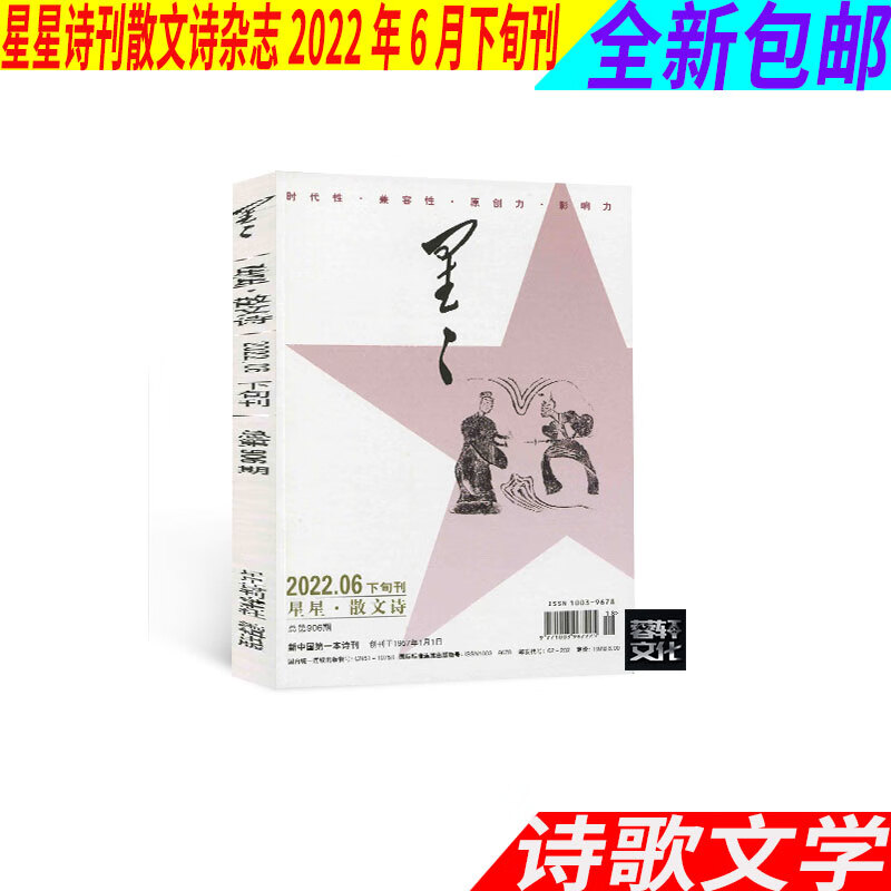两本 星星诗刊诗版2023年2+3月下旬刊 2022年6月 单本装