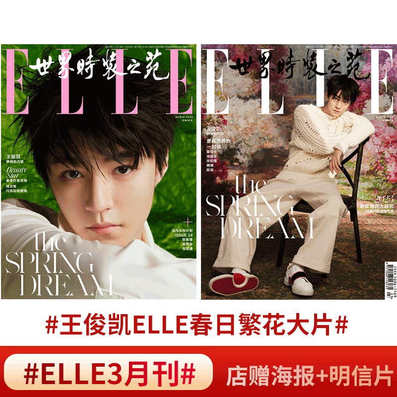 王俊凯杂志 ELLE 世界时装之苑 23年3月