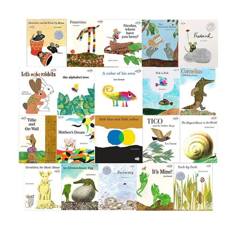 英文原版 Leo Lionni 李欧李奥尼 20册合售 Swimmy/Alphabet Tree/An Extraordinary Egg 四度凯迪克奖得主 绘本启蒙故事书