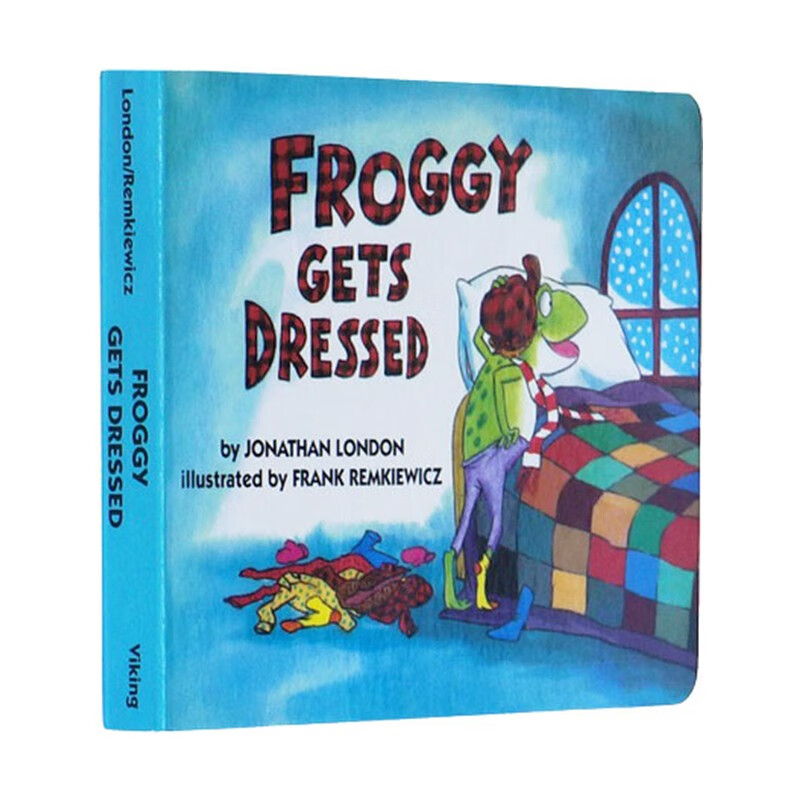 英文原版 Froggy let's Gets Dressed 纸板书 青蛙小吉 青蛙弗洛格穿衣服 低幼认知 吴敏兰书单 1-2-3-6岁幼儿行为好习惯养成 英文原版绘本 梦想童趣城