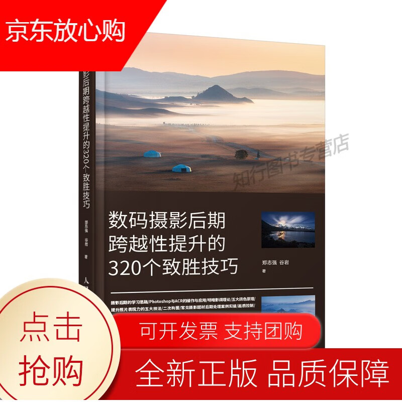 摄影后期跨越性提升的320个致胜技巧 摄影后期基础教程书ps教程风景人像照片后期处理摄影后期调色修图技巧ACR教程书