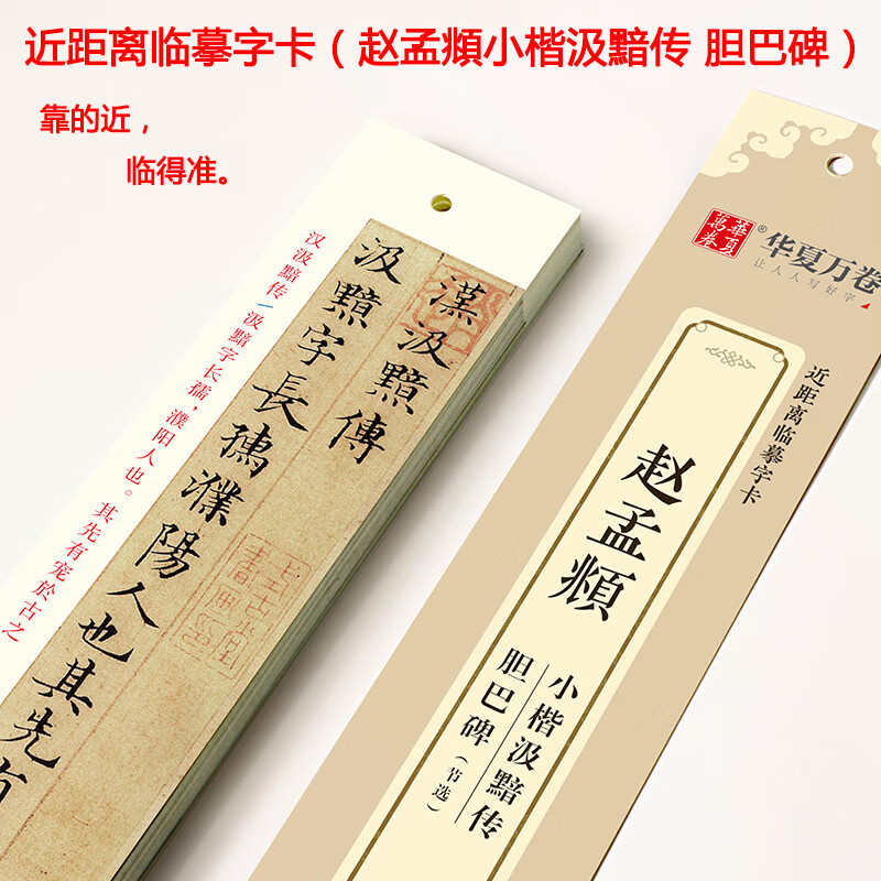 近距离临摹字卡曹全碑智永千字文赵孟頫小楷汲黯传道德经洛神赋赤壁赋欧阳询九成宫醴泉铭王羲之兰亭序钟繇二 赵孟頫小楷汲黯传+胆巴碑节选（楷书）