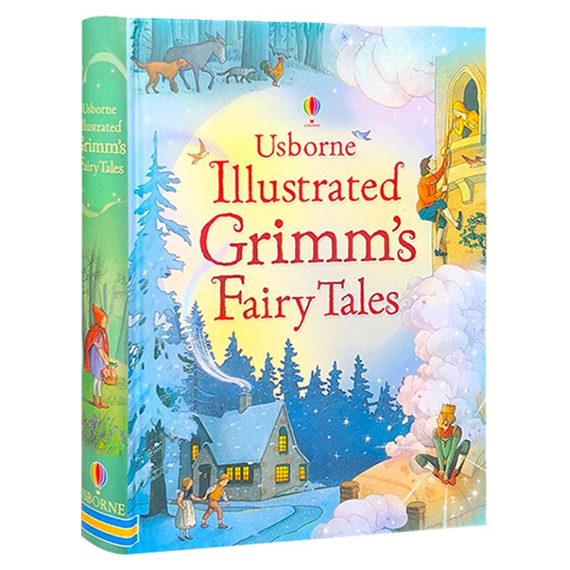 预售 英文原版 尤斯伯恩Usborne Illustrated Grimm's Fairy Tales 格林童话插图故事图画书 15个故事精装合辑 青少年儿童英语启蒙 . 梦想童趣城