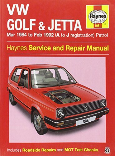 VW Golf & Jetta Mk 2 Petrol (Mar 84 - Feb 92) Haynes Repair Manual