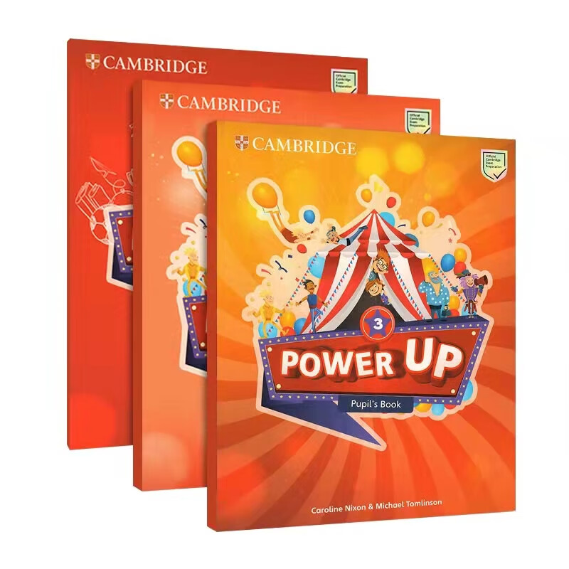 剑桥少儿英语预备级Power Up0123456级学生套装 powerup英语教材 3级别 (主课本+练习册+活动手册