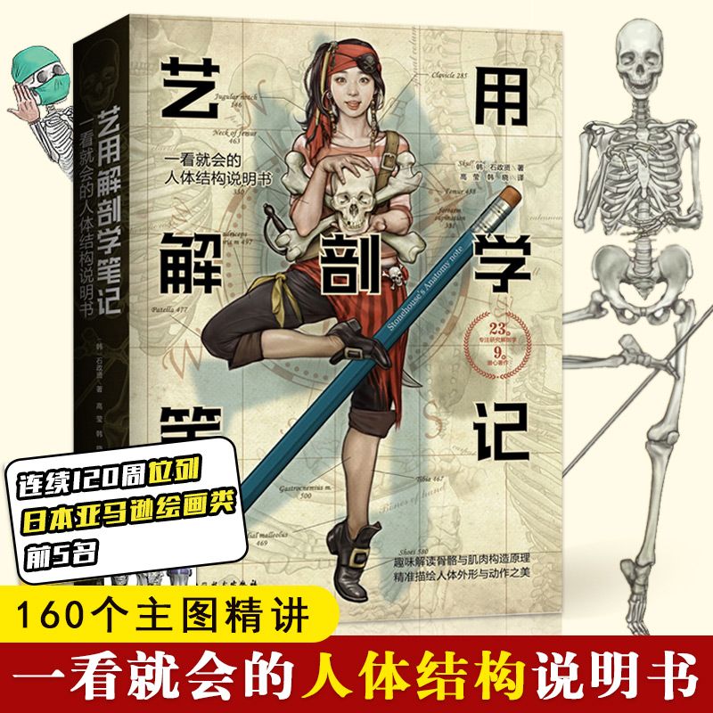 【13年老店】艺用解剖学笔记艺用人体解剖结构说明书央美石政贤伯里曼绘画理论图谱人体结构素描书人物速写