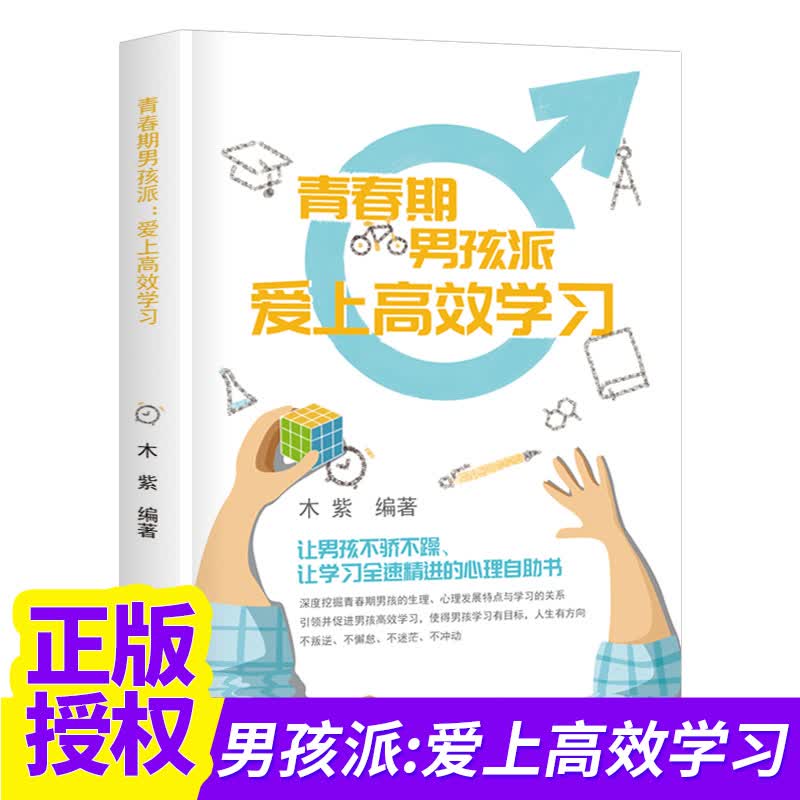 青春期男孩派 爱上高效学习 家庭教育让孩子爱上学习的心理训练方法青少年提升意志如何高效学习法励志成长书籍 青春期男孩派：爱上高效学习