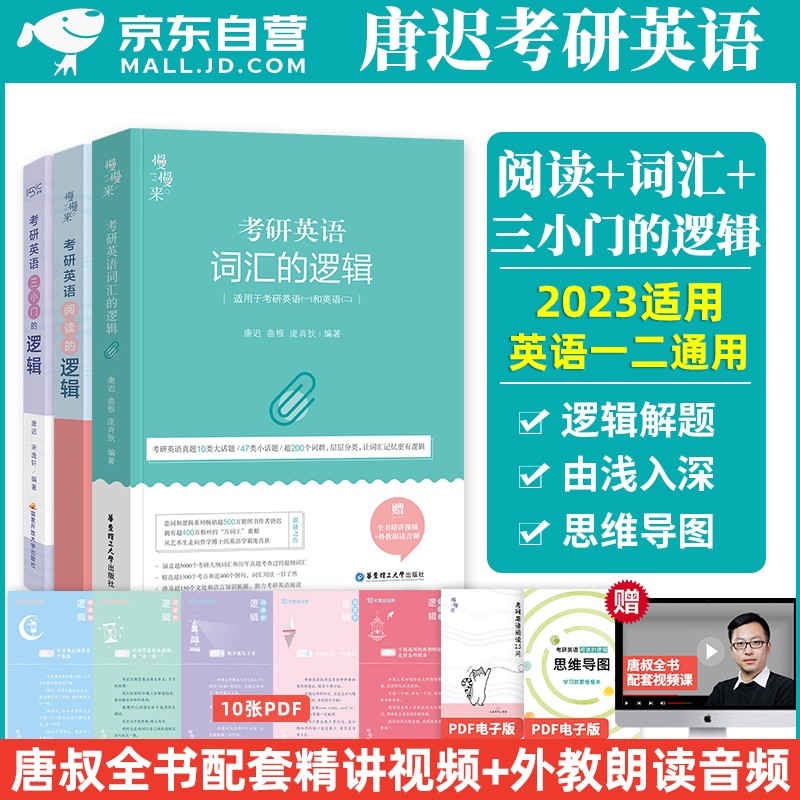 【单本包邮】唐迟词汇的逻辑+阅读的逻辑+三小门的逻辑 考研英语2024 词汇阅读理解完形填空新题型翻译的方法论 可搭配考研真相词汇闪过单词红宝书恋练有词句句真研张剑黄皮书